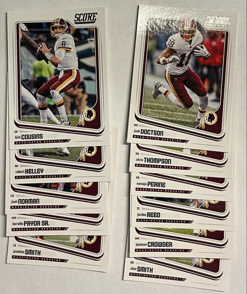 Washington Redskins 2018 Score Team Set | Sports Cards Trading Post